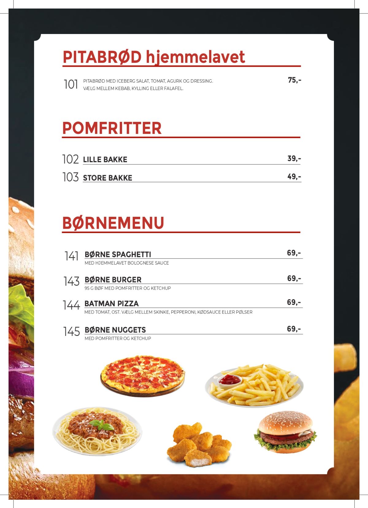 Torino Pizza & Steakhouse Menu